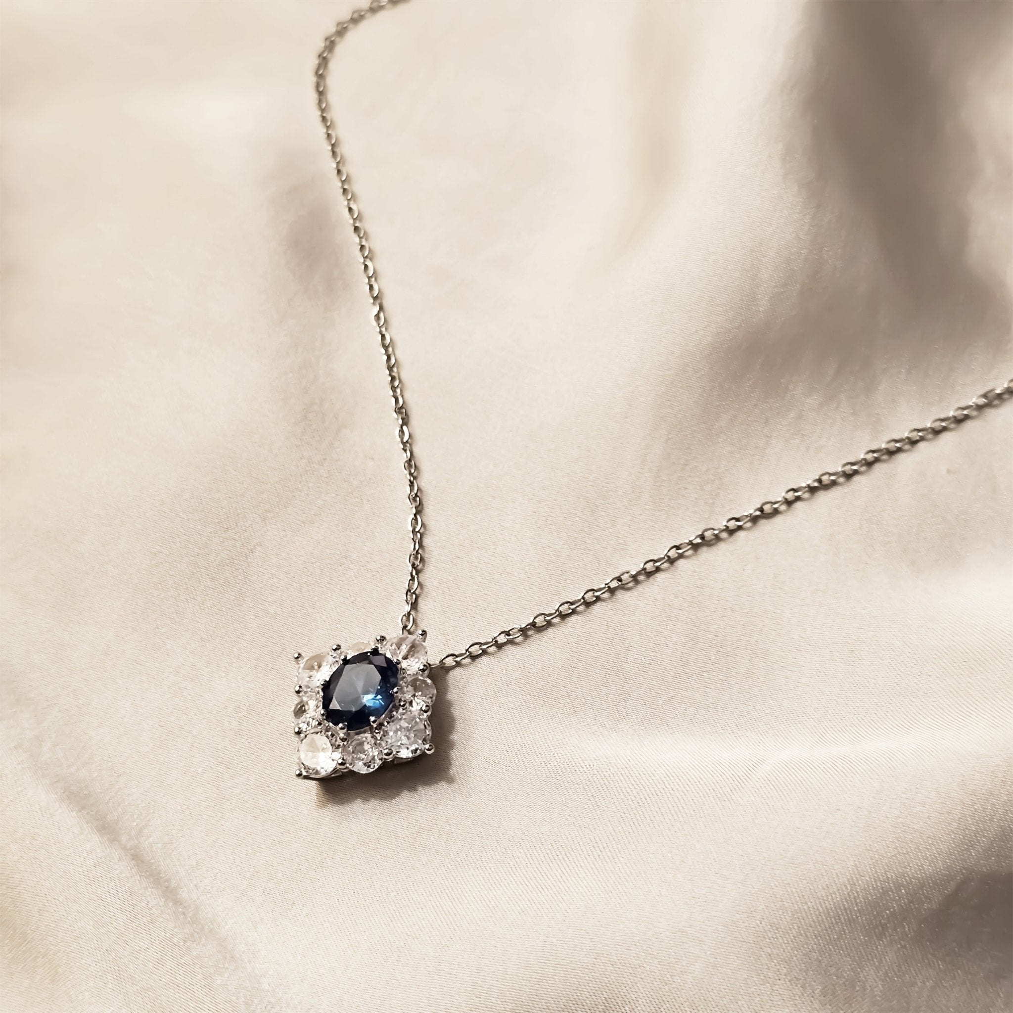 Gorgeous Oval Blue Pendant – FAH Jewelry